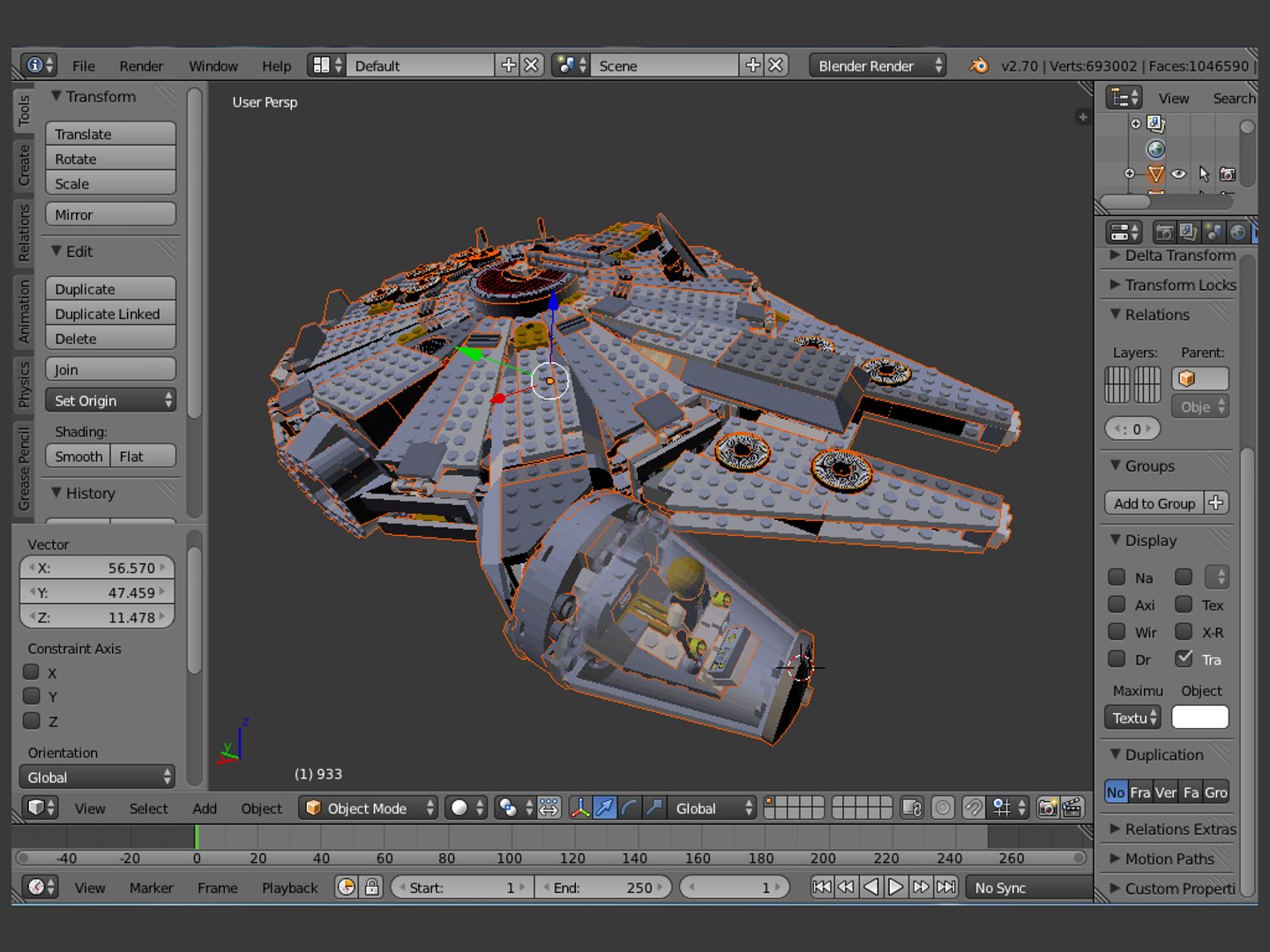 3d Model Millennium Falcon