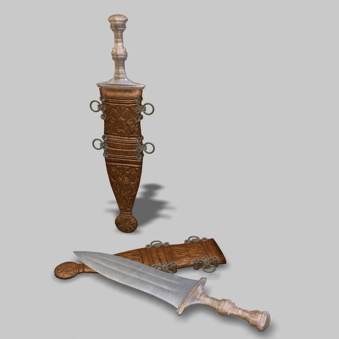 Ancient Roman Dagger Pugio 3d Model