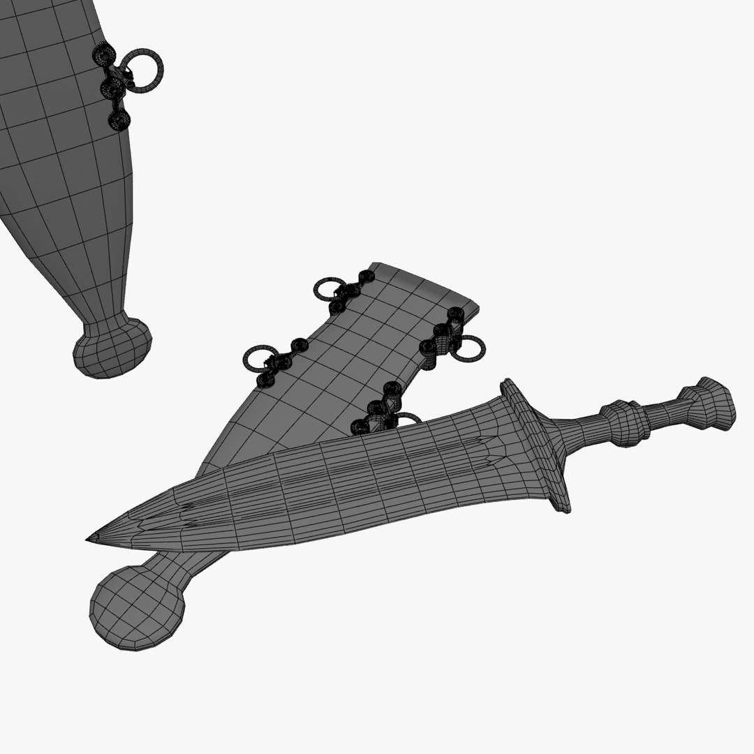 Ancient Roman Dagger Pugio 3d Model
