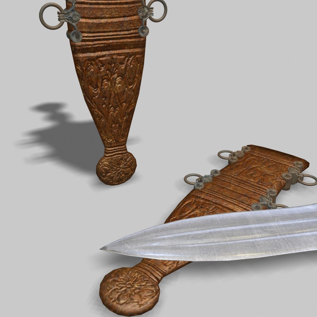 Ancient Roman Dagger Pugio 3d Model