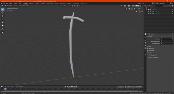 Ancient Digging Stick Tool 3D - TurboSquid 1728135