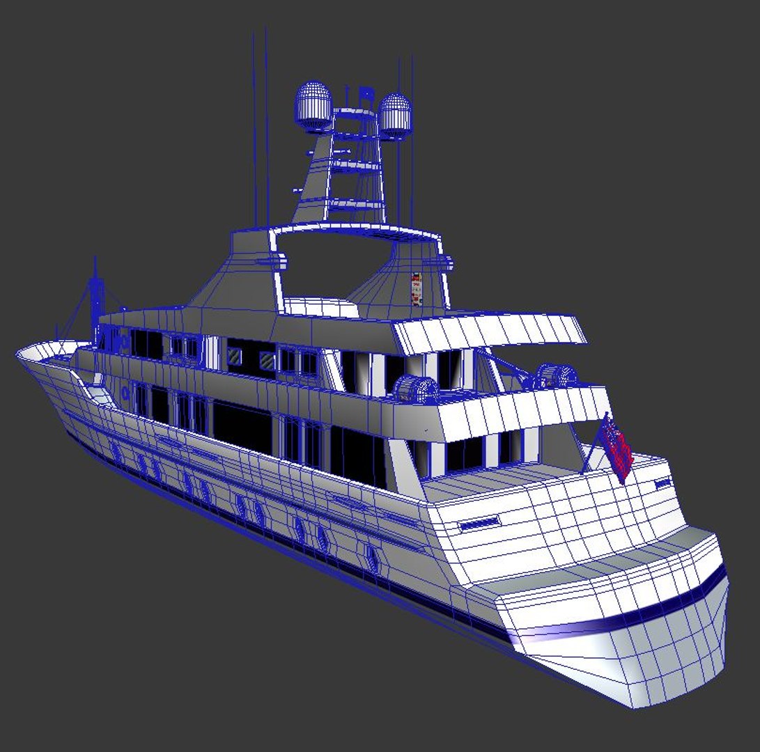 3d Model Medium Yacht