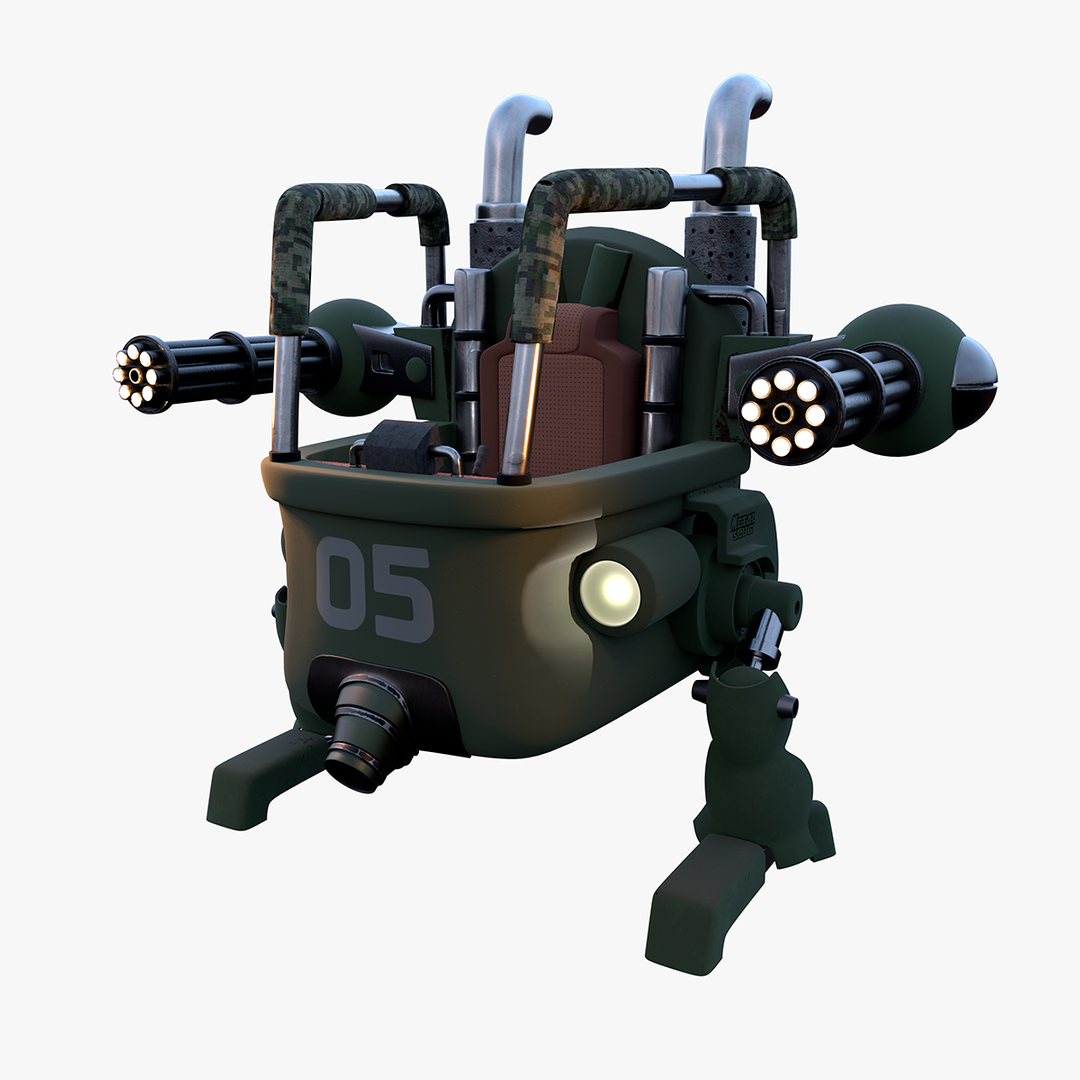 modelo 3d Tanque de metal Slug Mecha - TurboSquid 1793053