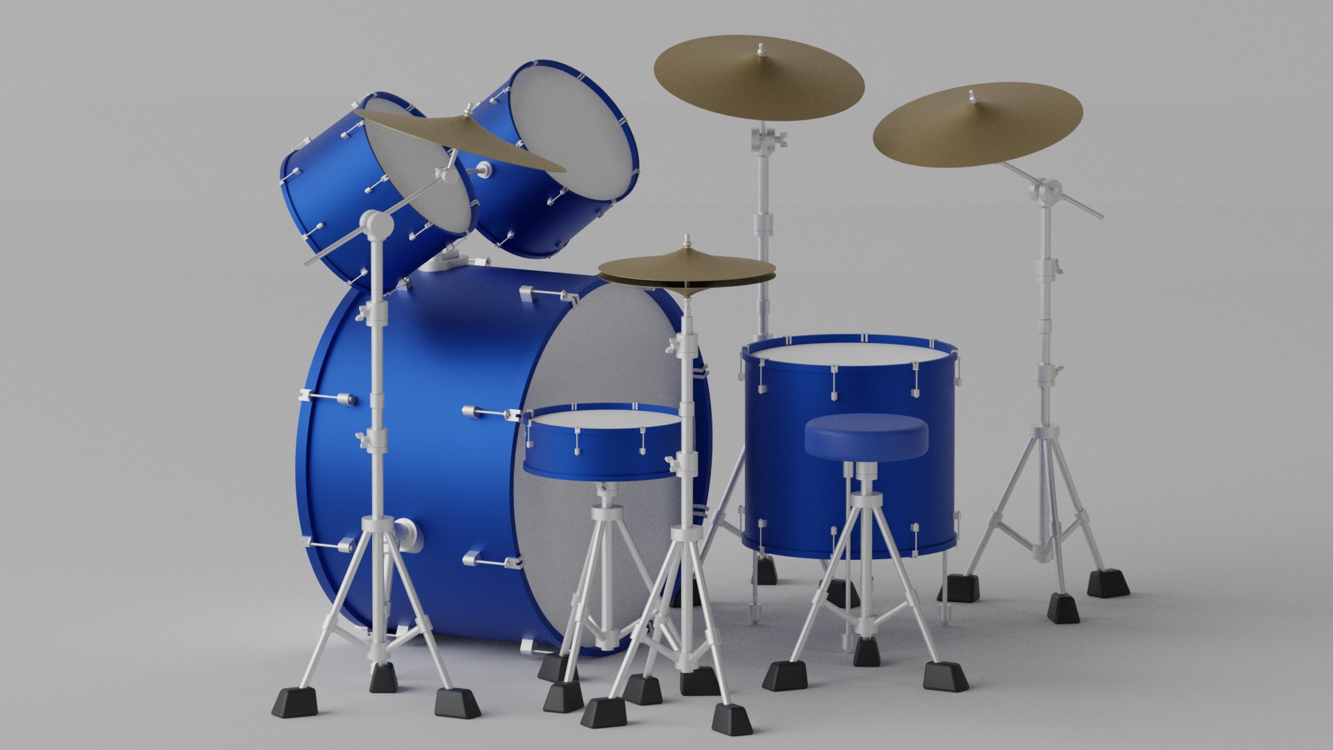 3D Cartoon Drum Kit - TurboSquid 2265266