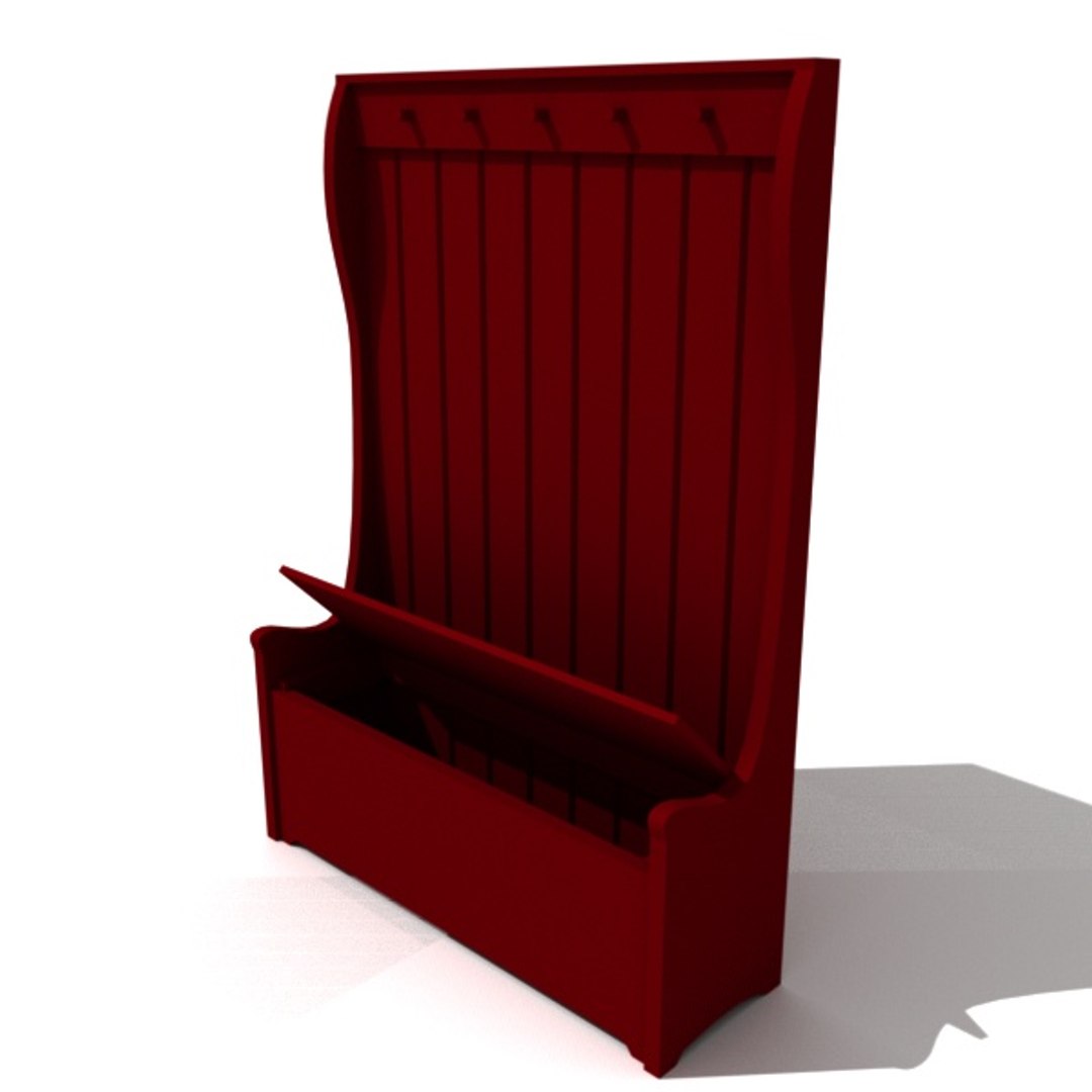 3d Model Colonial Settle Bench