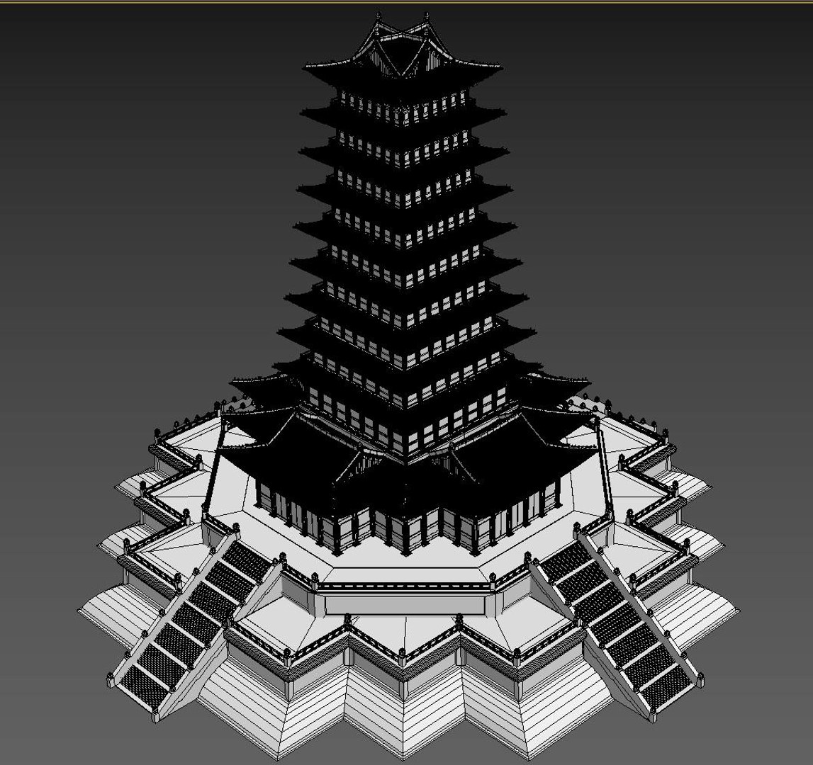 Korean Great 9-story Pagoda 3D Model - TurboSquid 2159922