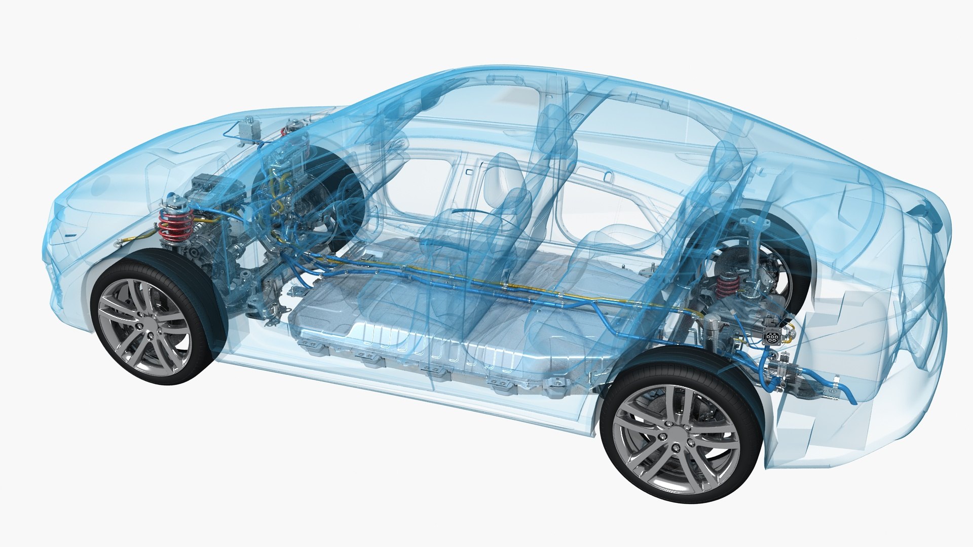 Electric Car SUV Chassis X-Ray 02 3D Model - TurboSquid 2049369