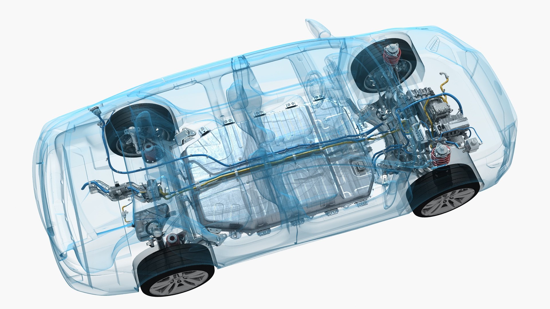 Electric Car SUV Chassis X-Ray 02 3D Model - TurboSquid 2049369
