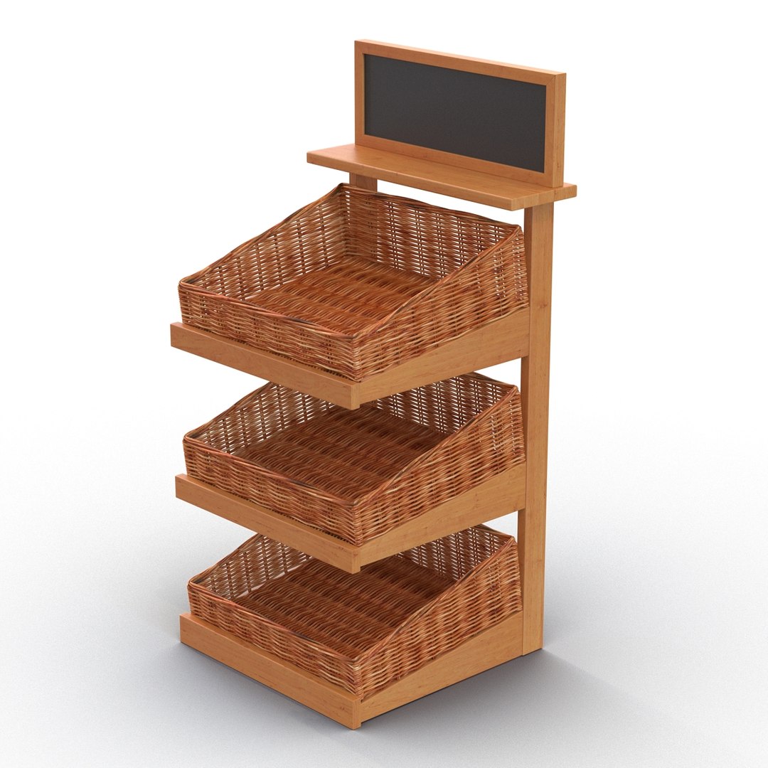 Bakery Display Shelves 4 3d Model