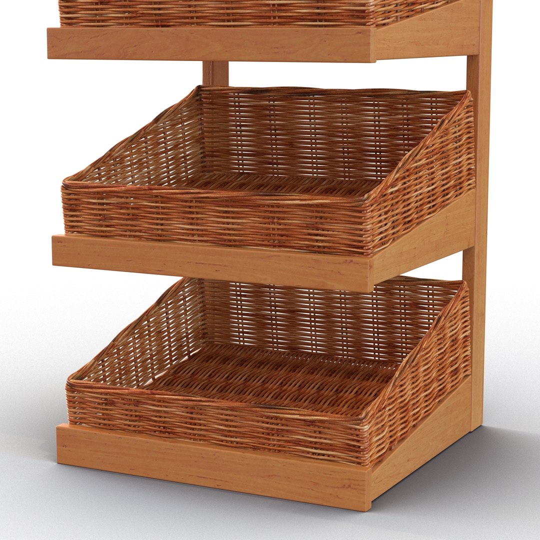 bakery display shelves 4 3d model