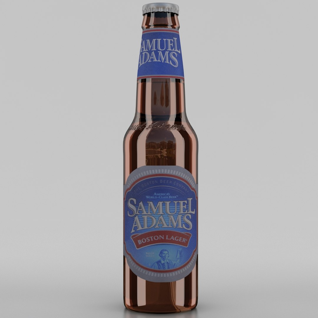 samuel adams beer bottle 3d model