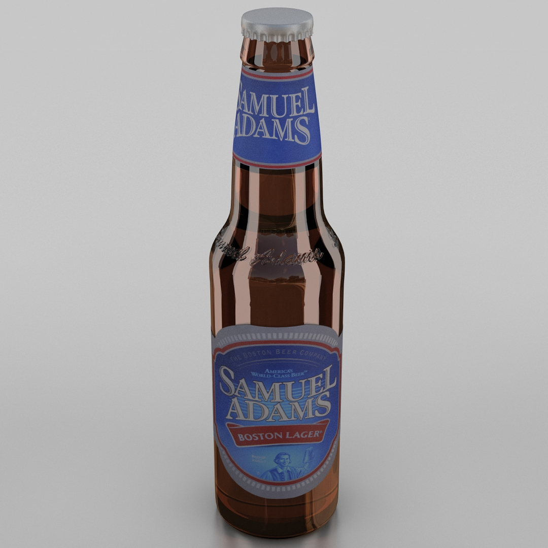 samuel adams beer bottle 3d model