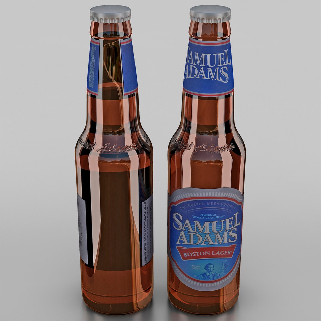 samuel adams beer bottle 3d model