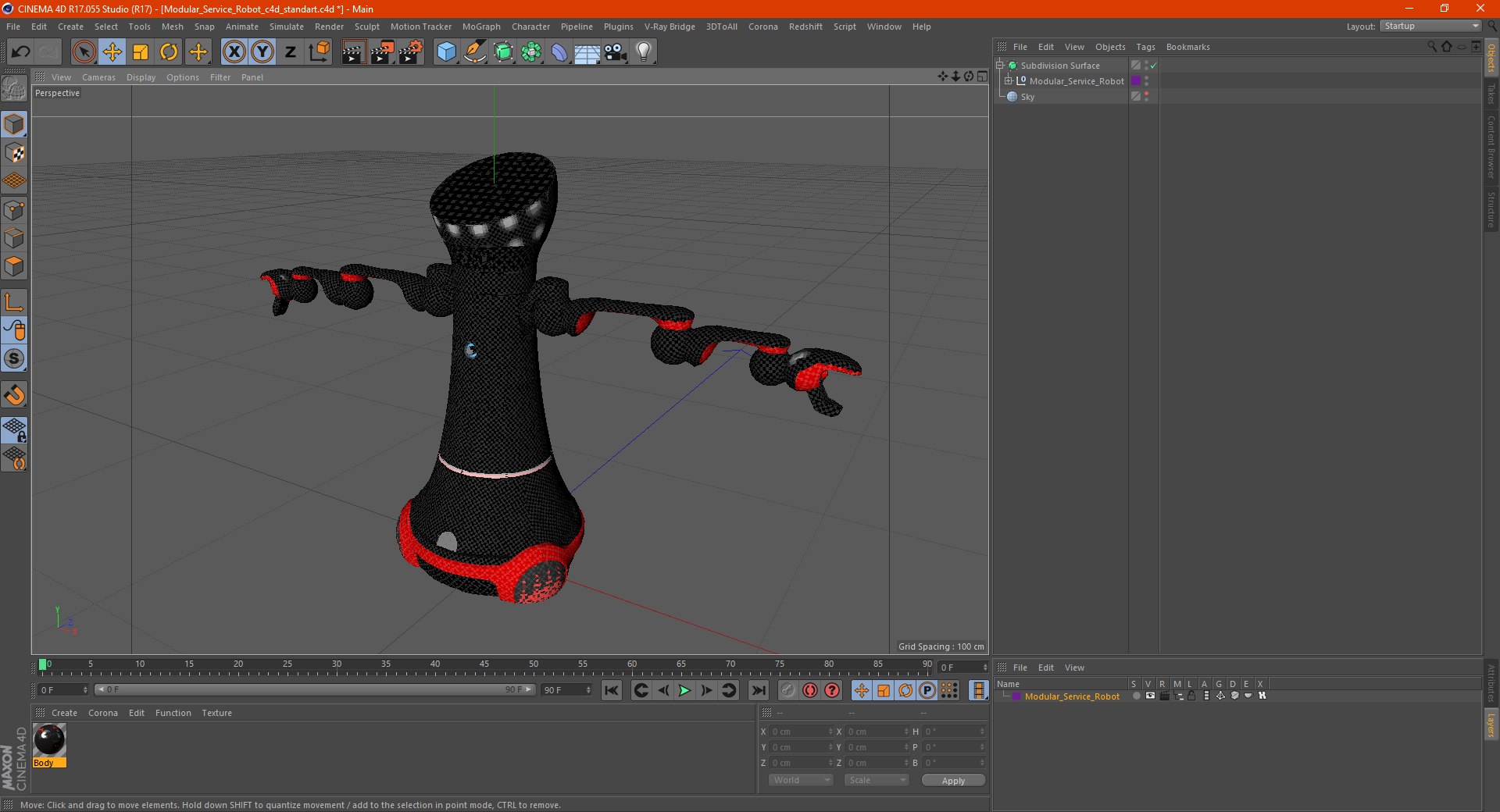3D modular service robot model - TurboSquid 1603214