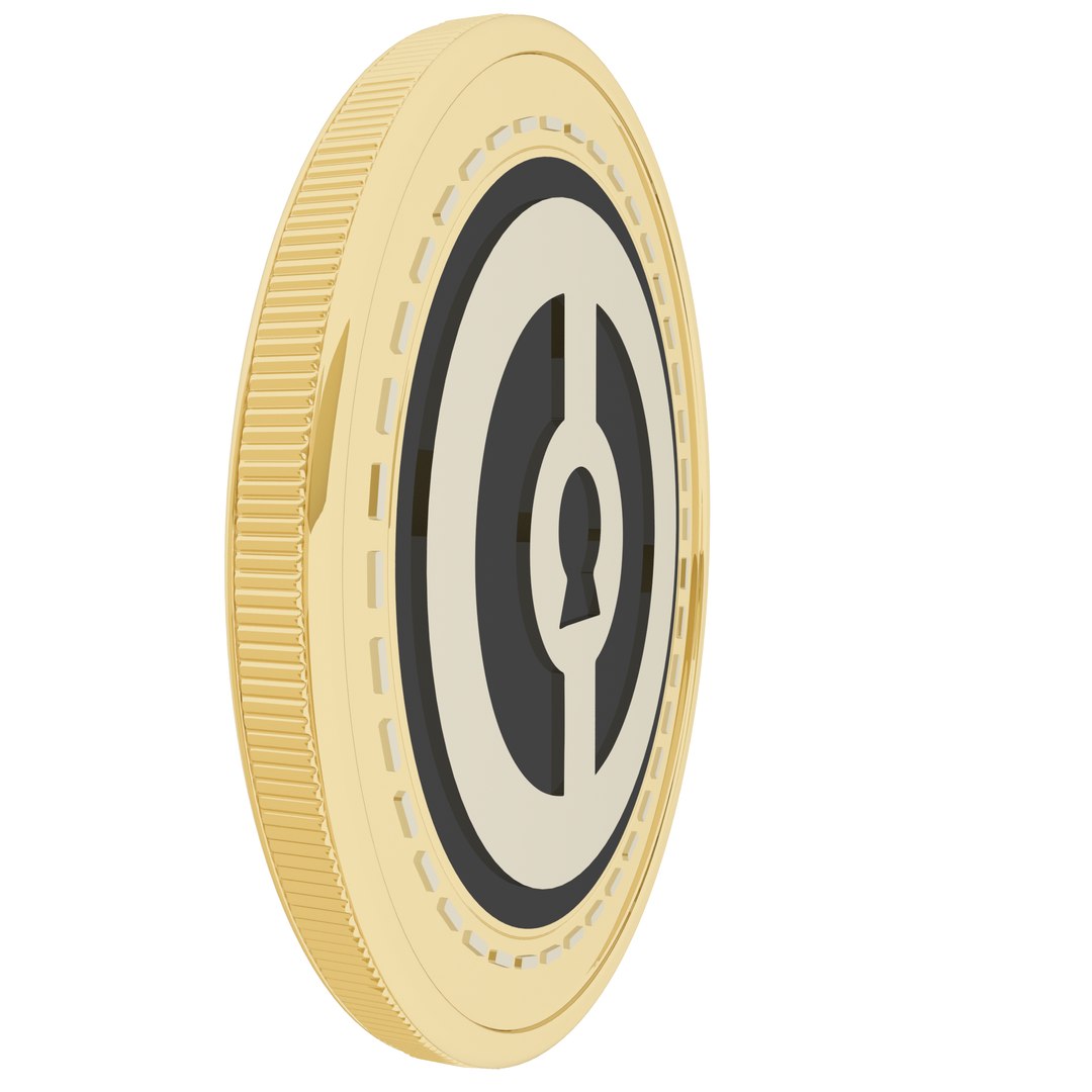Dero Cryptocurrency Gold Coin 3D - TurboSquid 1849039