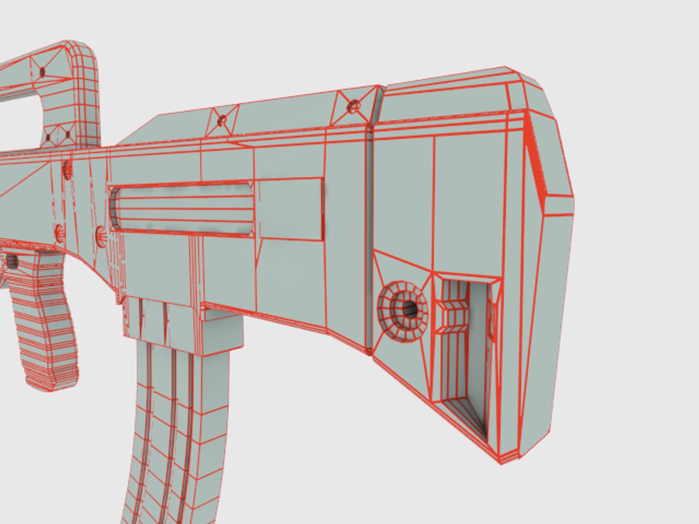 3d Model Gun Assault Rifle Vhs