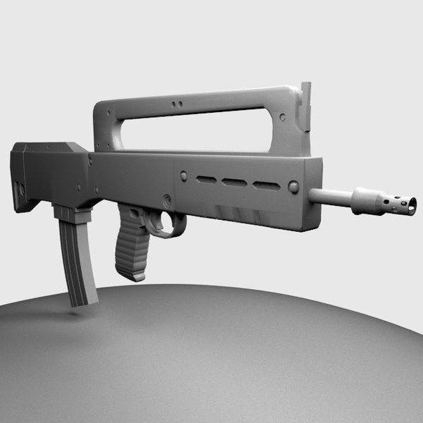3d model gun assault rifle vhs