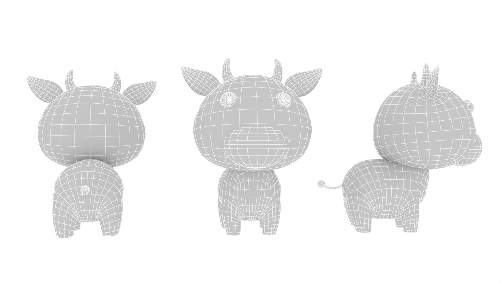 Set 5 Animal Farm Cartoon 3D Model - TurboSquid 2102951