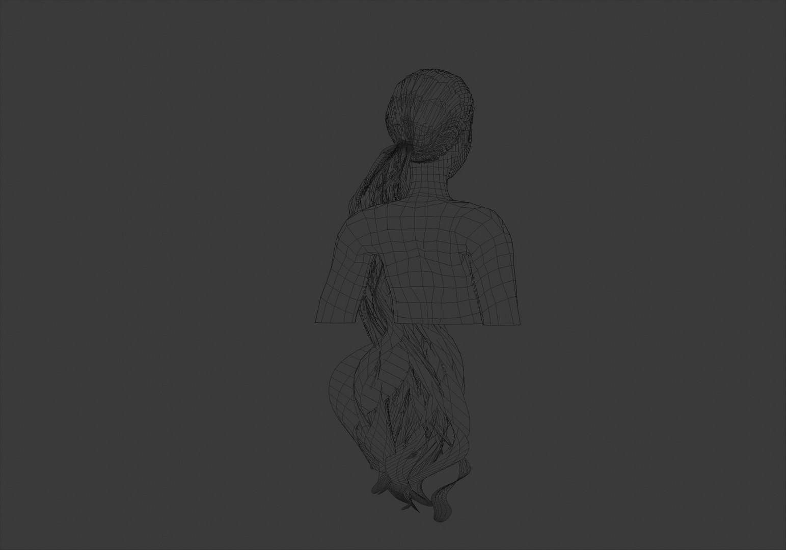 Ponytail Female Hairstyle Model - TurboSquid 1961182