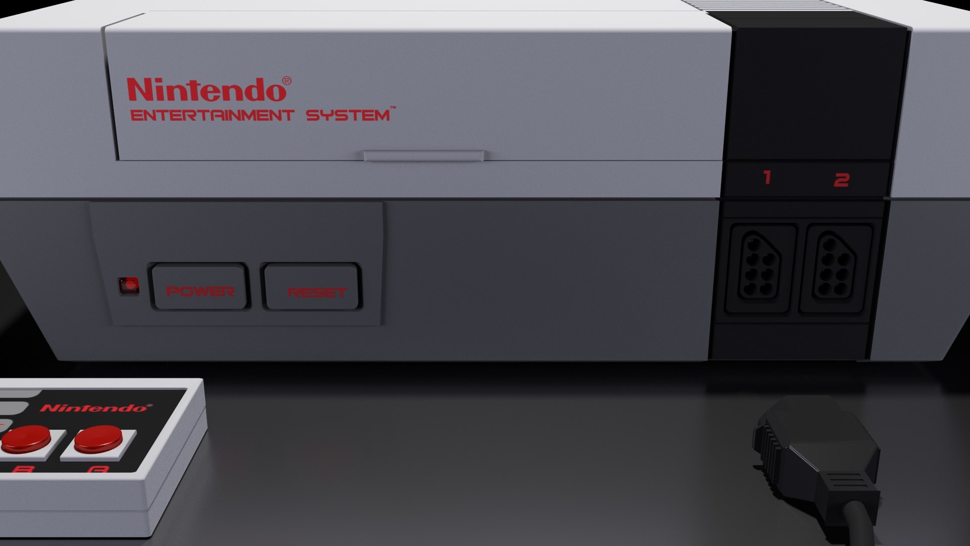 Nintendo Entertainment Nes Controller 3d Model