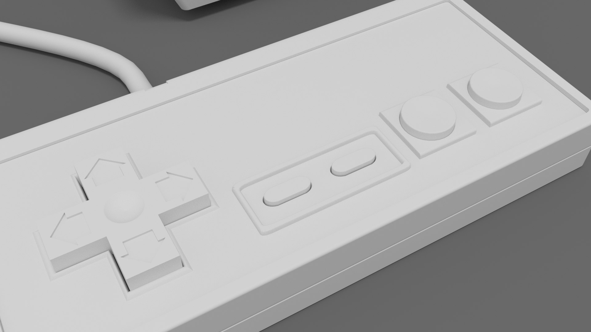 Nintendo Entertainment Nes Controller 3d Model