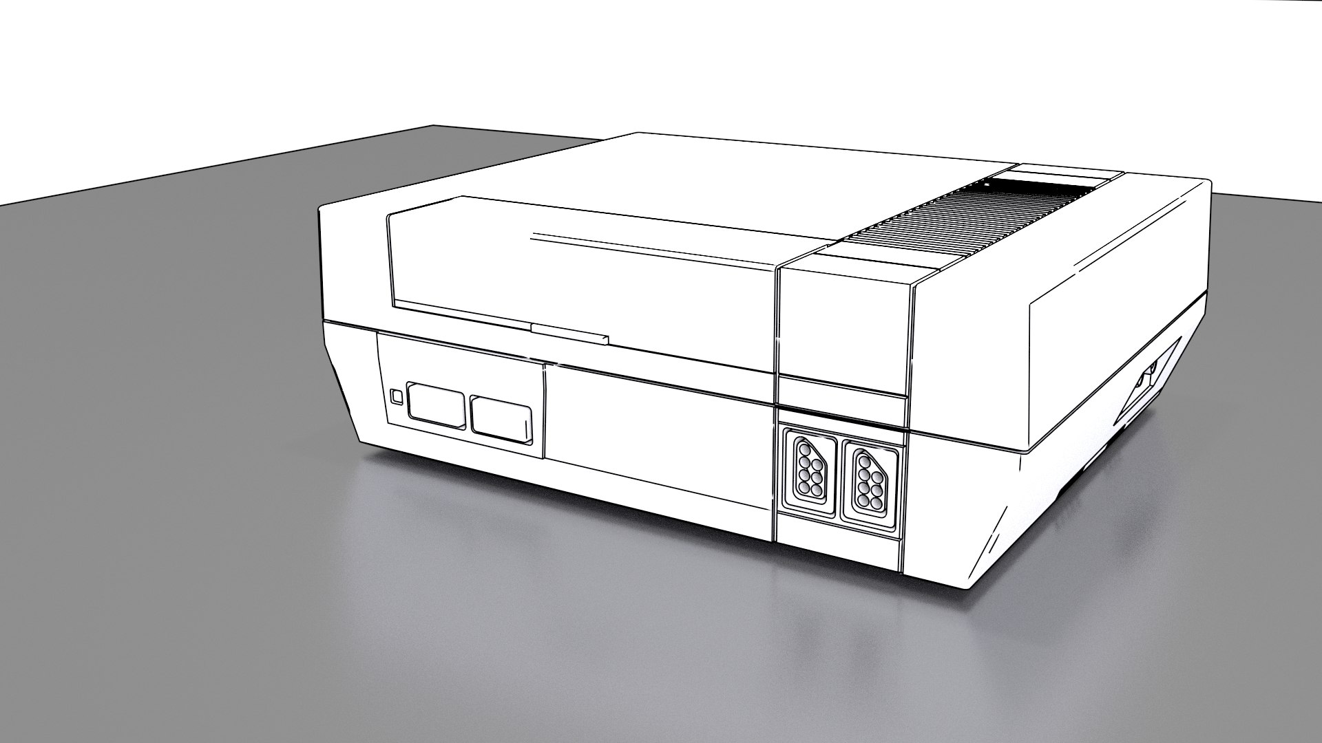 Nintendo Entertainment Nes Controller 3d Model