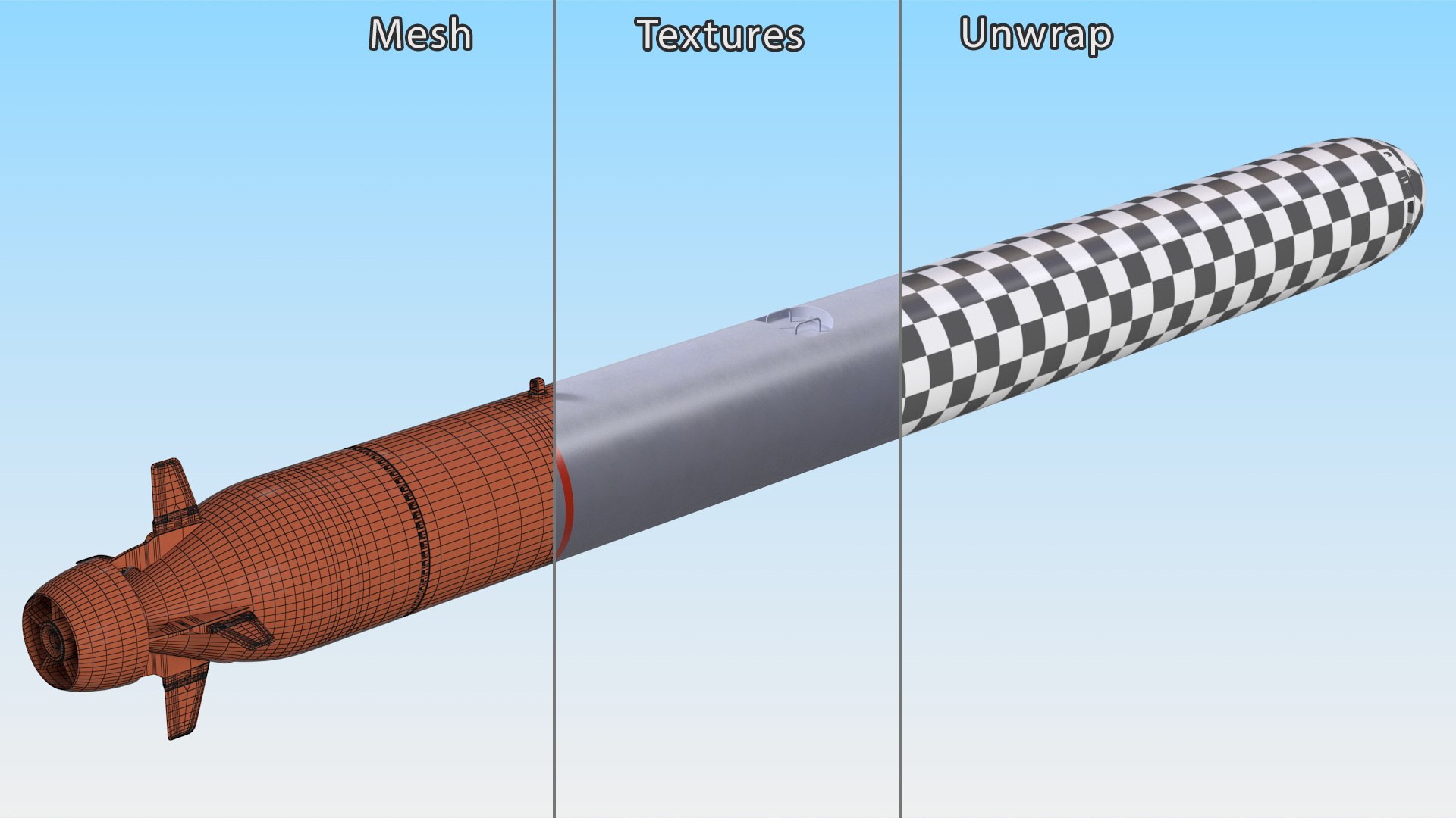 Russian Nuclear Torpedoes Poseidon Kanyon Rigged 3D Model - TurboSquid ...