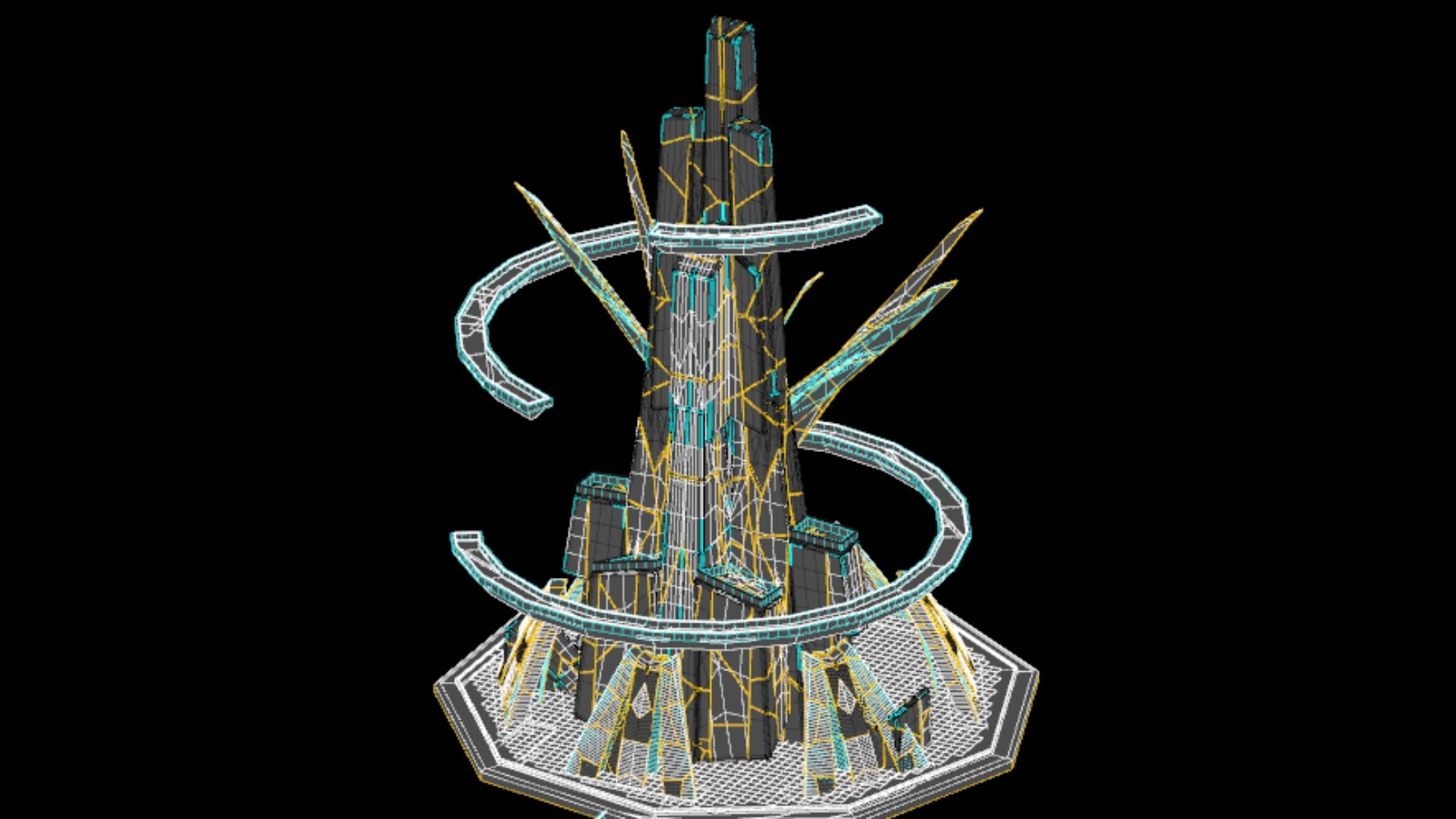 Sci-Fi Futuristic Future City Building Skyscraper 23 model - TurboSquid ...