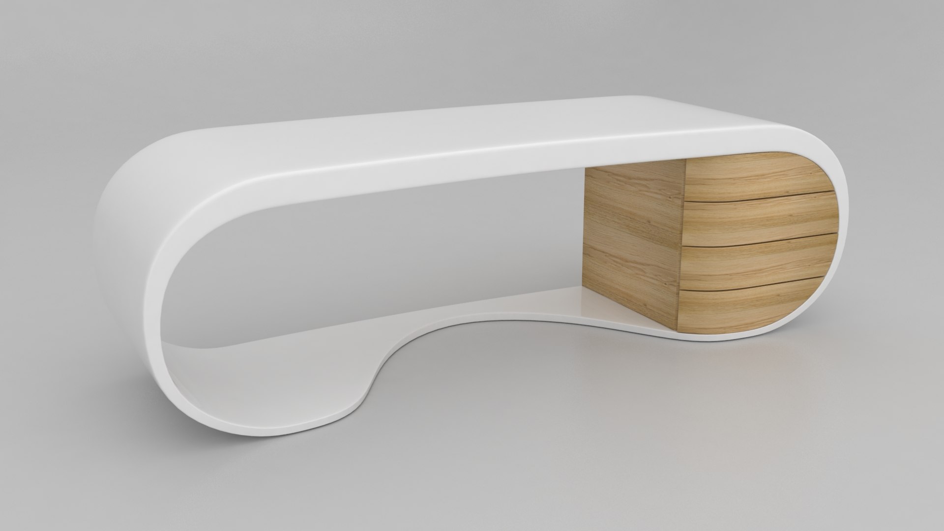 3d Model Contemporary Office Desk
