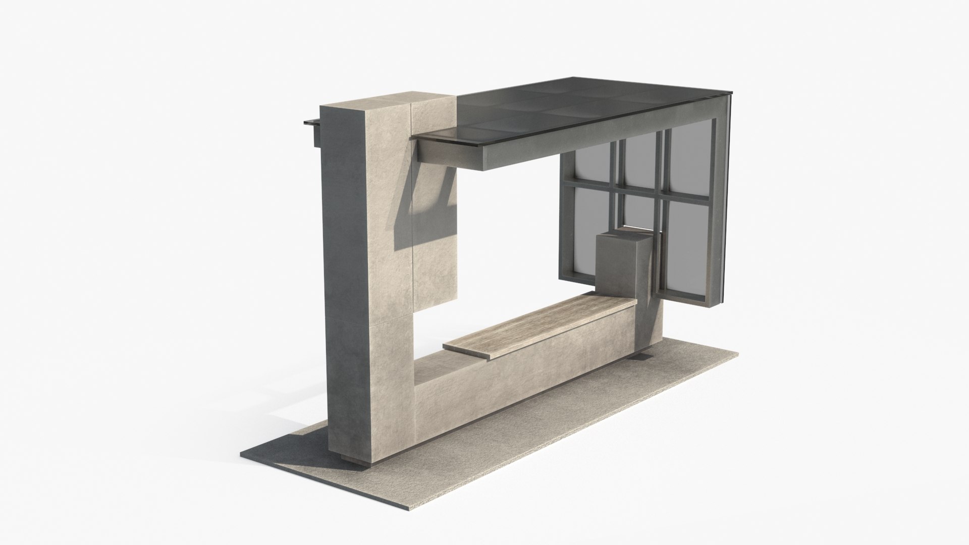 Bus Stop V2 3D - TurboSquid 2239512