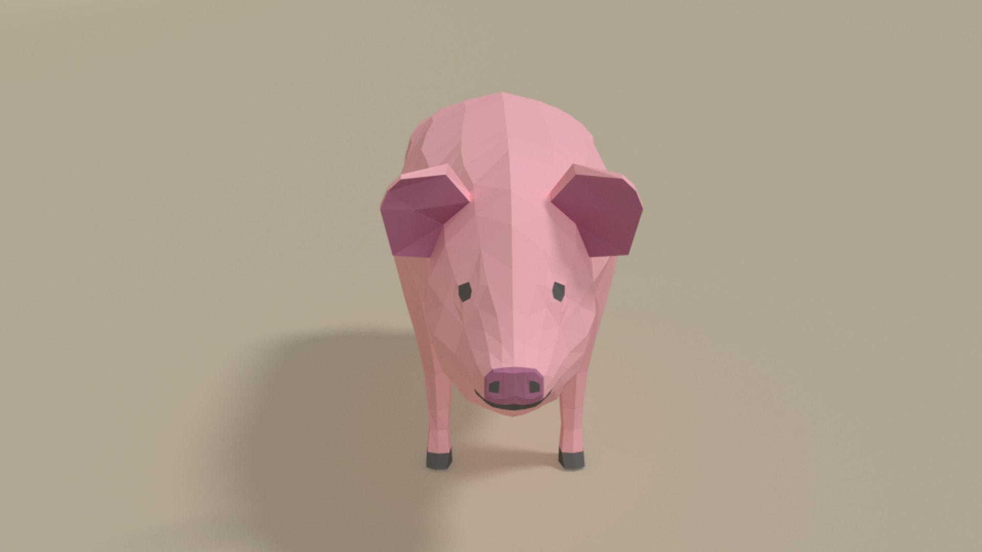3D model cartoon pig - TurboSquid 1404915