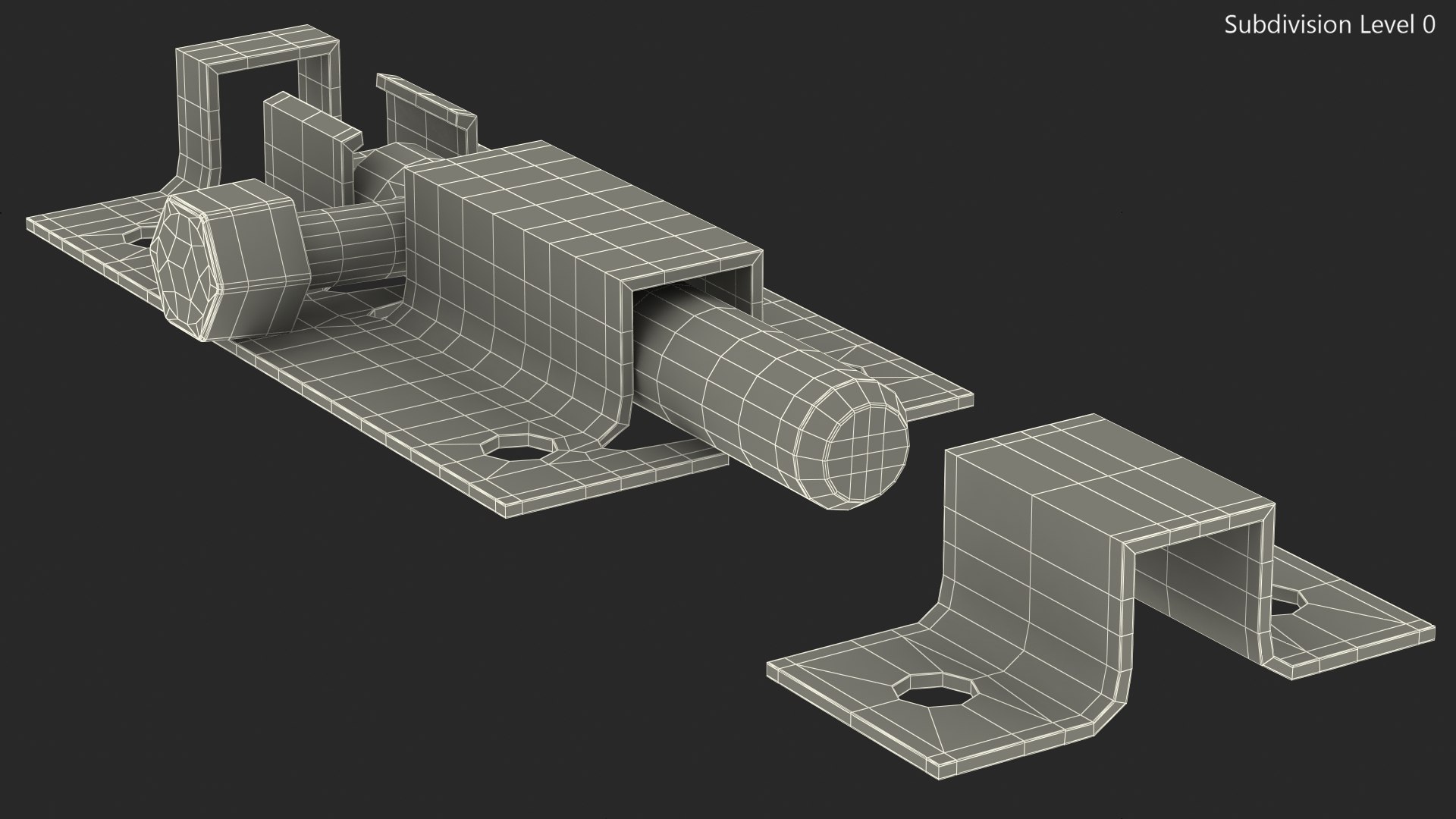 Chrome Door Latch Sliding Lock 3D Model - TurboSquid 1787333