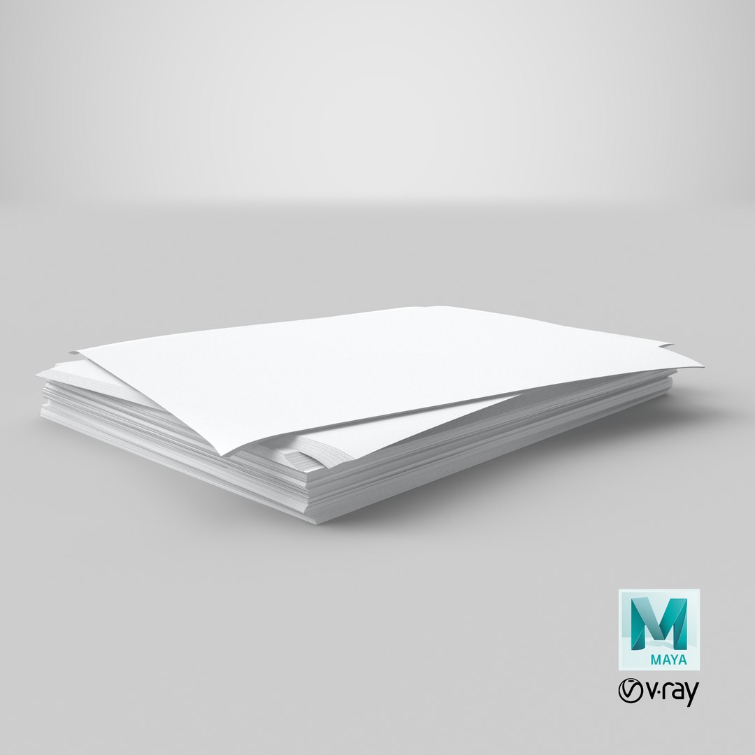 Small stack paper sheets 3D model - TurboSquid 1206500