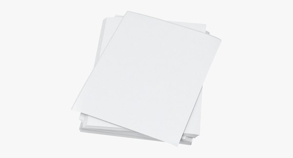 Small stack paper sheets 3D model - TurboSquid 1206500