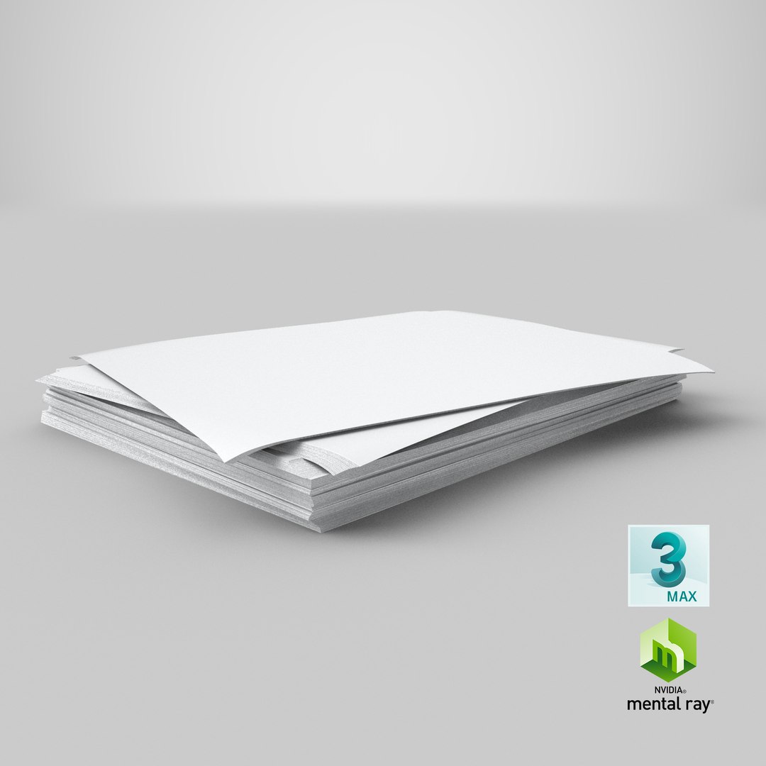 Small stack paper sheets 3D model - TurboSquid 1206500