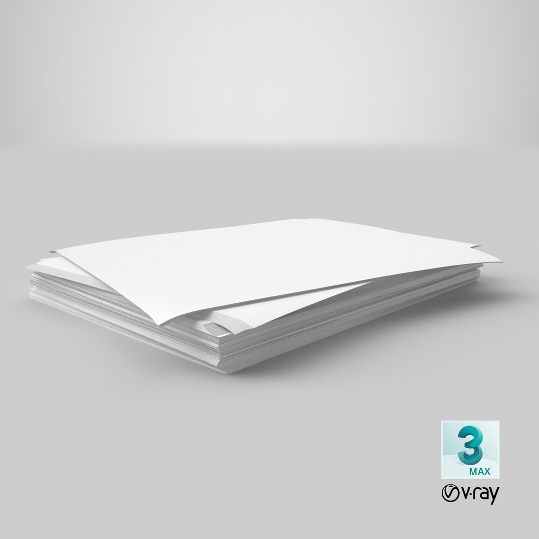 Small stack paper sheets 3D model - TurboSquid 1206500