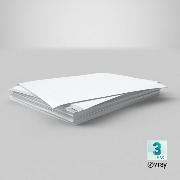 Small stack paper sheets 3D model - TurboSquid 1206500