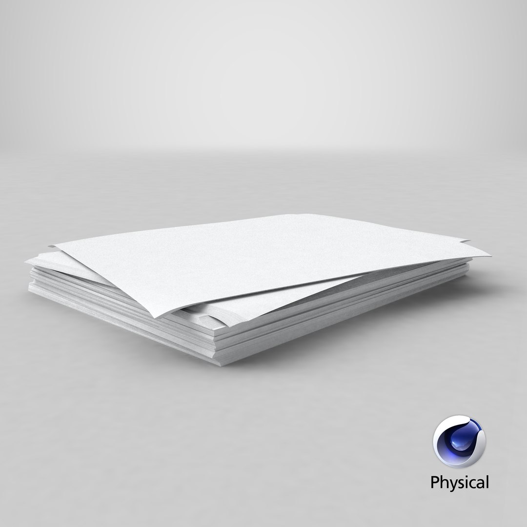 Small stack paper sheets 3D model - TurboSquid 1206500
