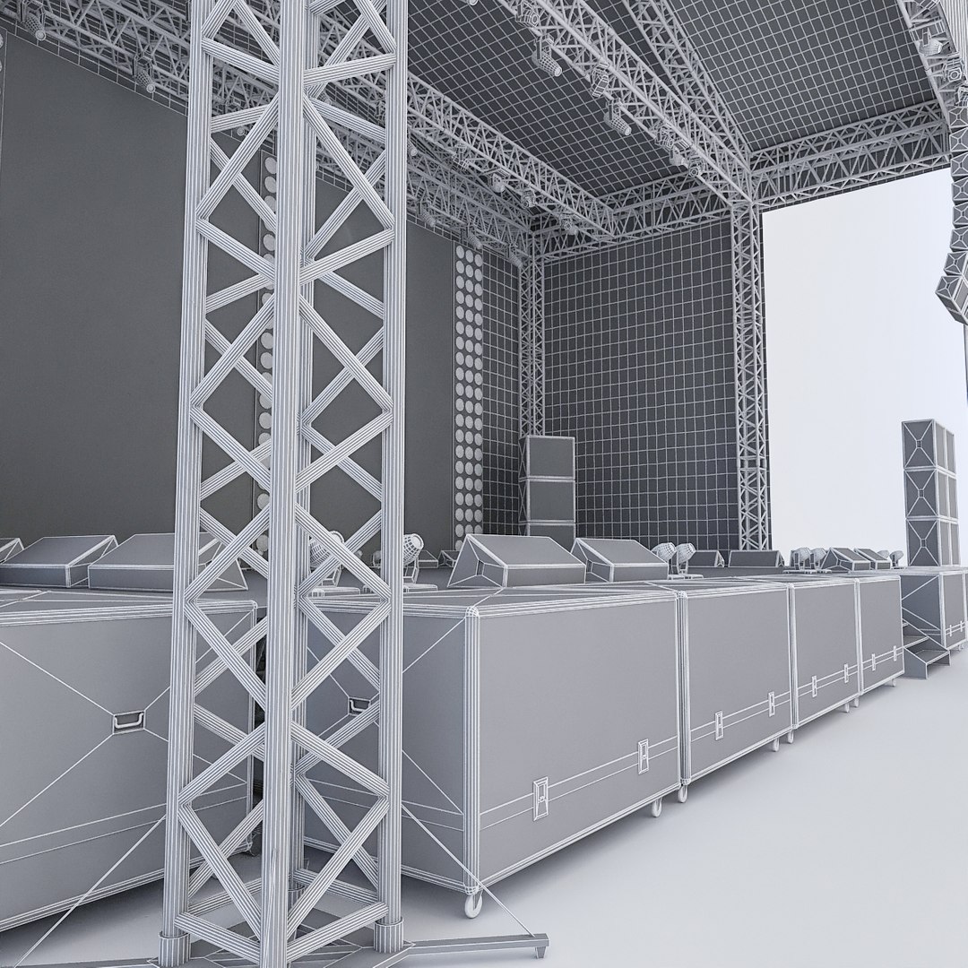 Concert Stage 3D Model - TurboSquid 1538955