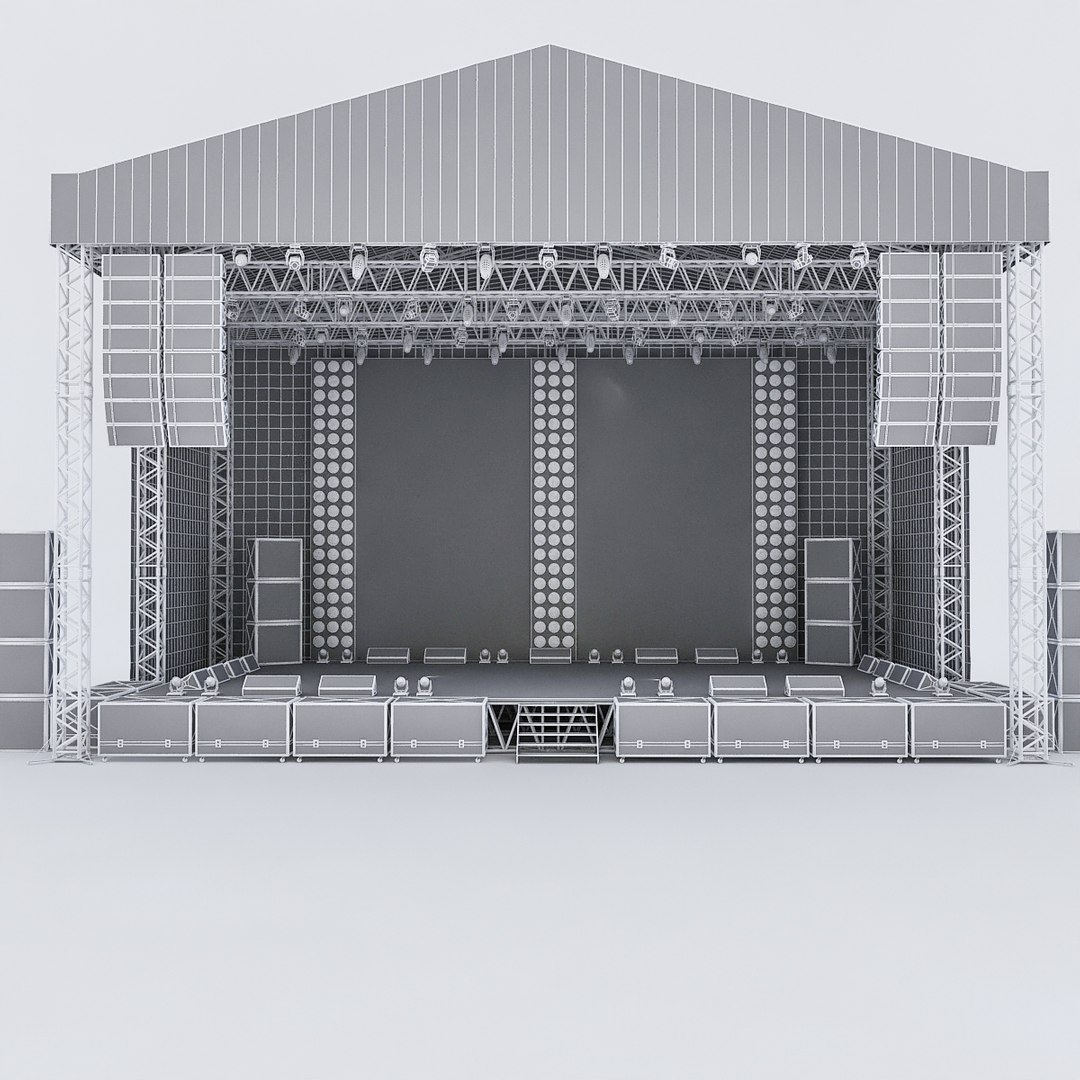Concert Stage 3D Model - TurboSquid 1538955