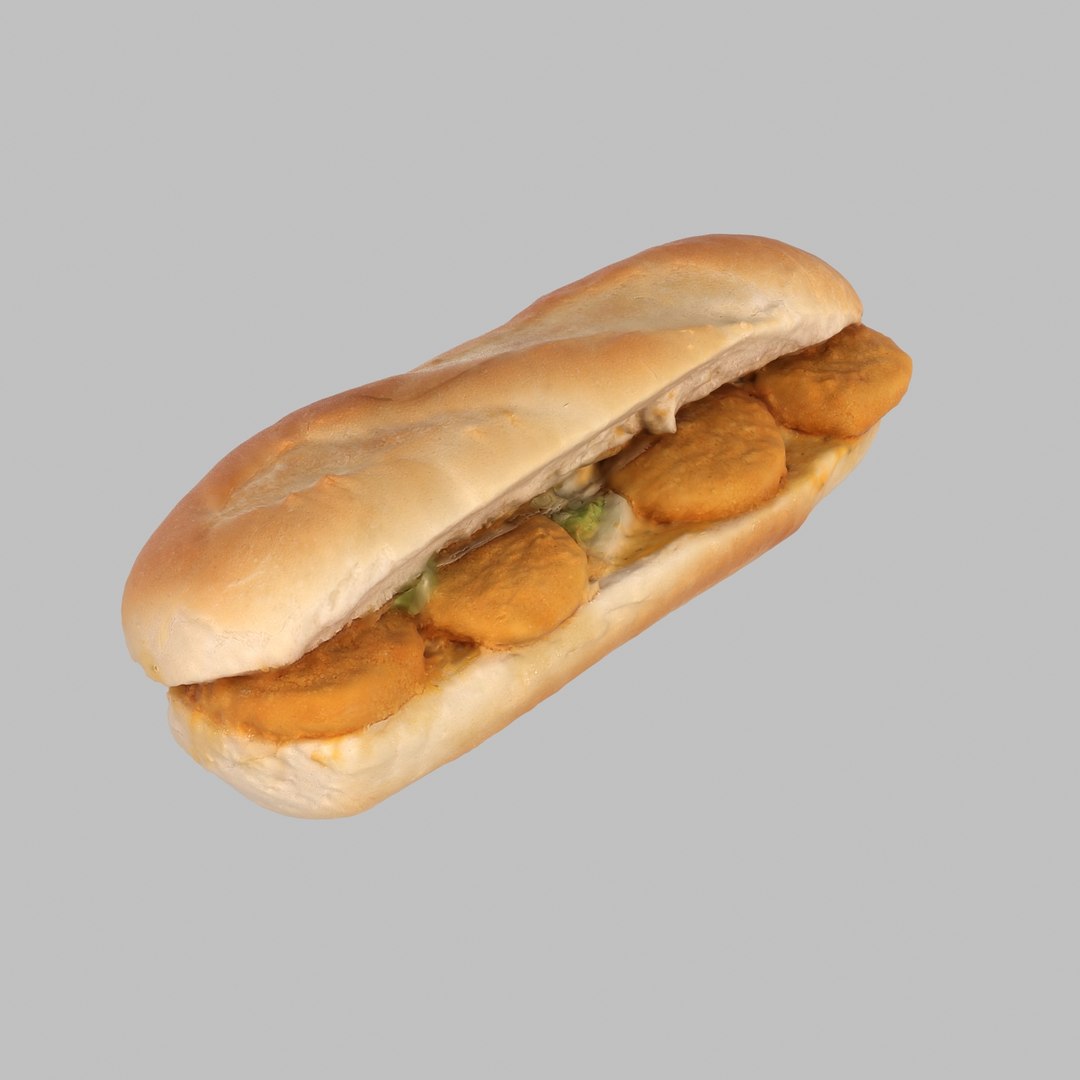 3d nugget baguette model