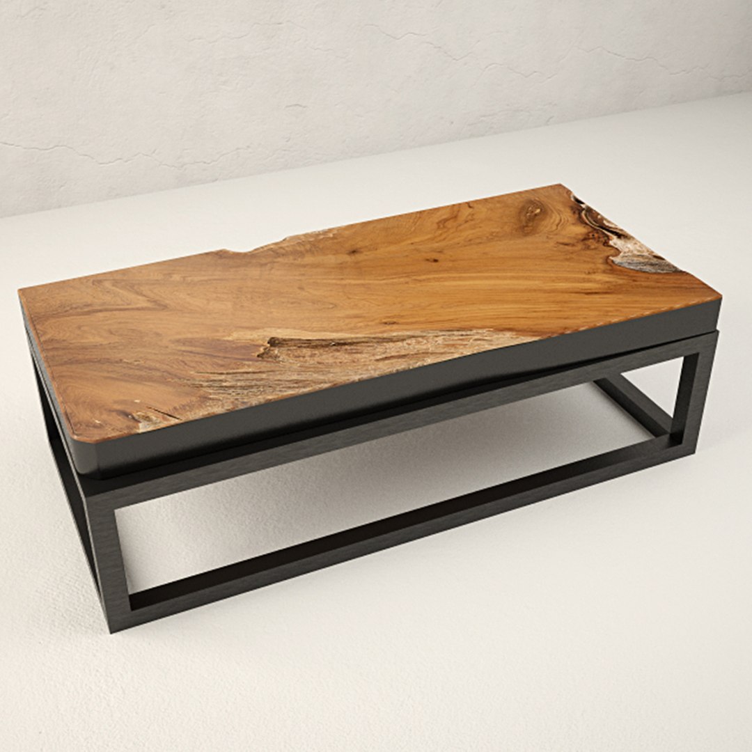 Teak coffee table 3D model - TurboSquid 1217772