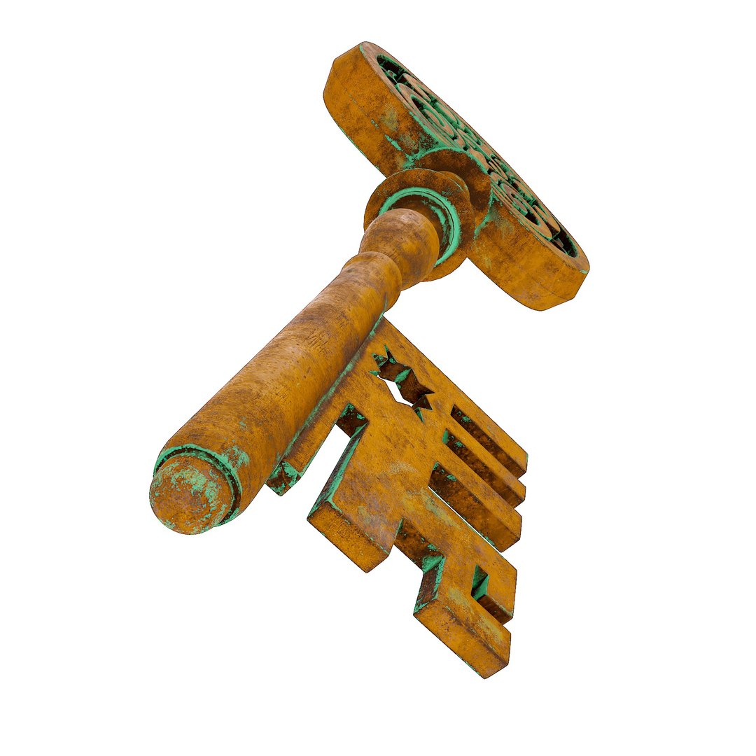 3D Antique rusty skeleton key 3d model model - TurboSquid 1977841