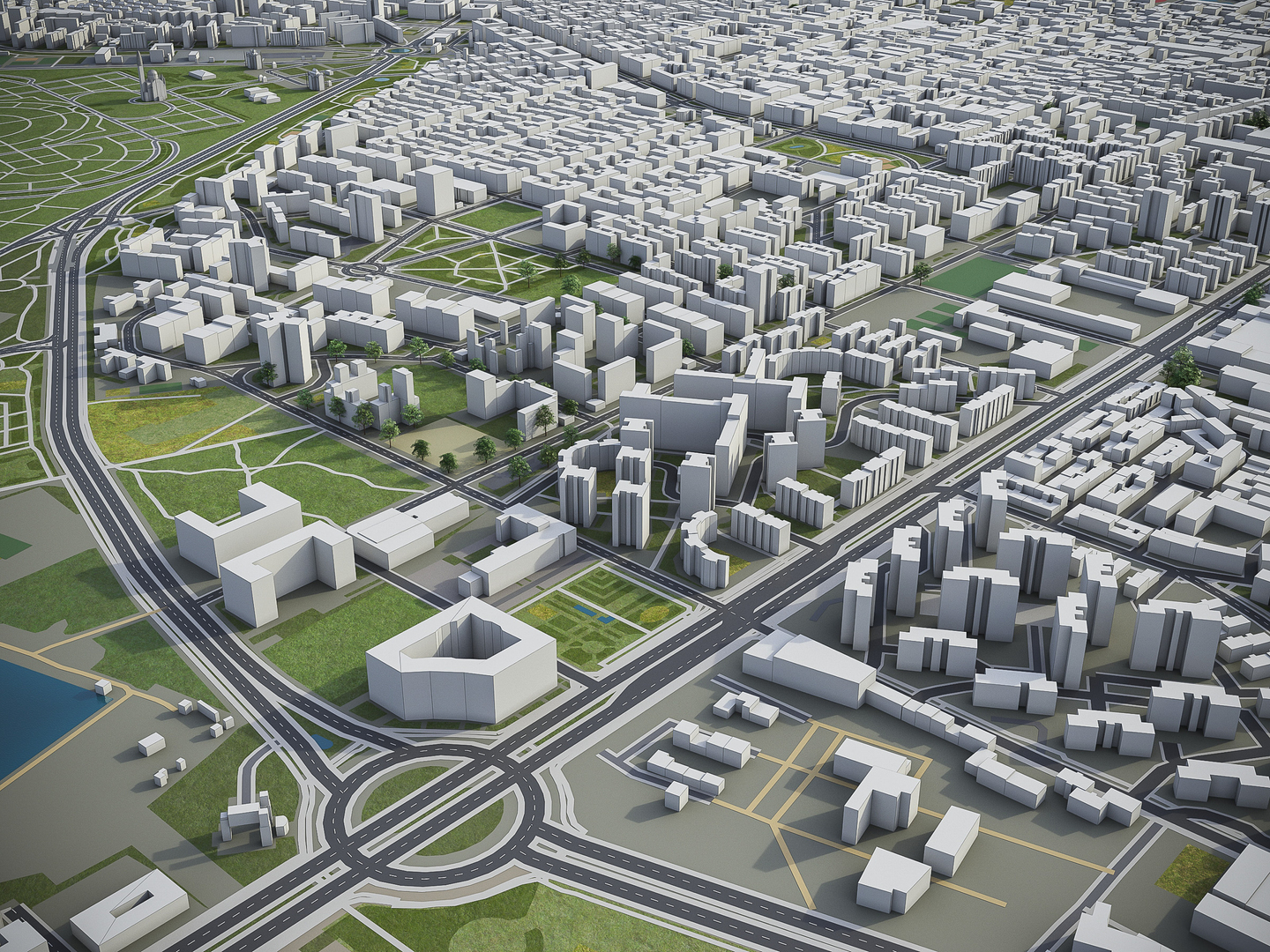 3D madrid area urban - TurboSquid 1334487