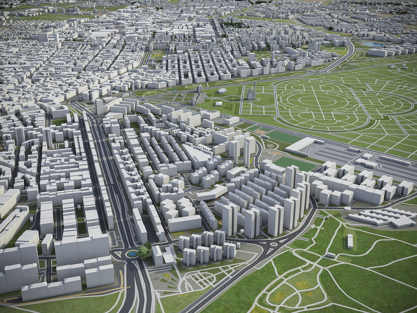 3D madrid area urban - TurboSquid 1334487