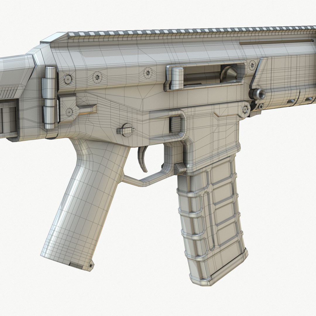 3d Highpoly Rifle Acr