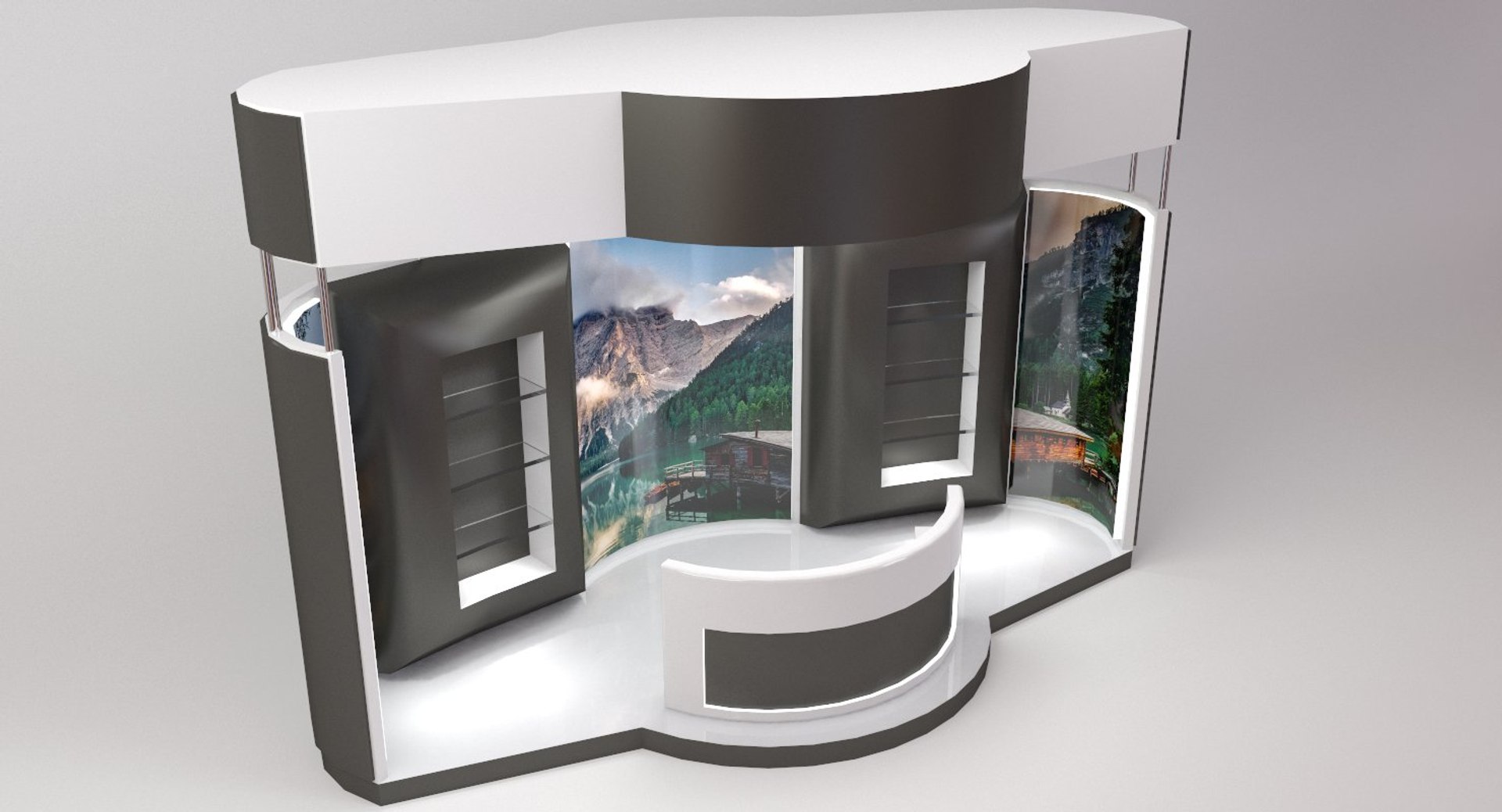 3D Exhibition Expo Stand Model - TurboSquid 1386952