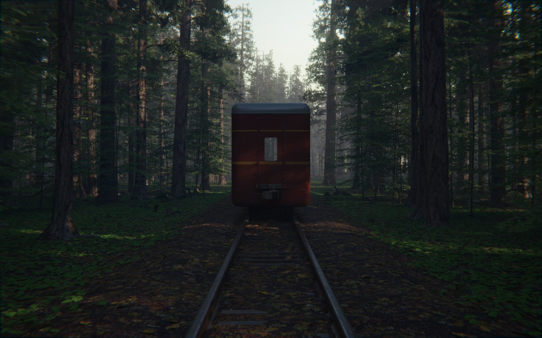 3D Model Train Forest 3d Scene - TurboSquid 2214514