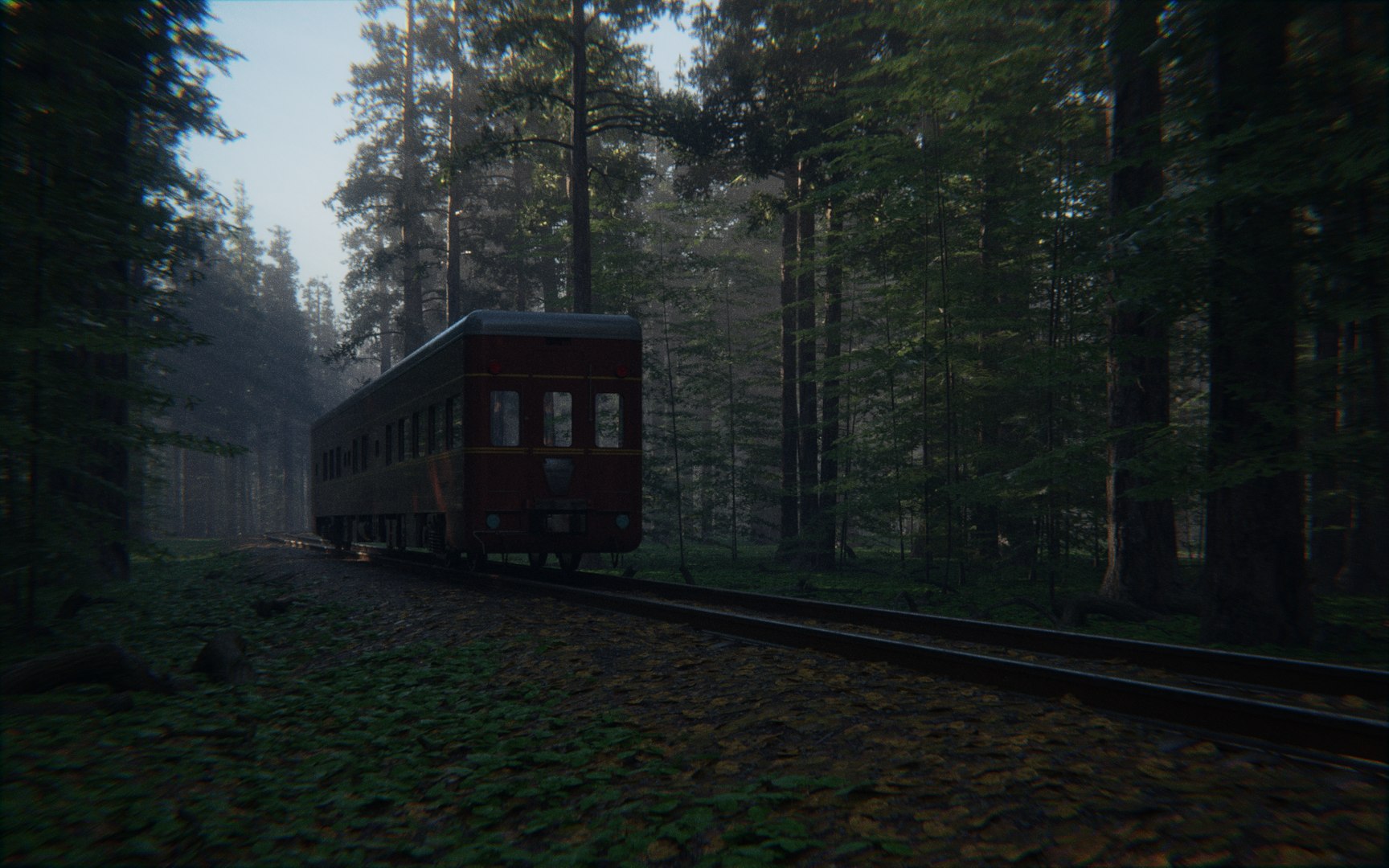 3D Model Train Forest 3d Scene - TurboSquid 2214514