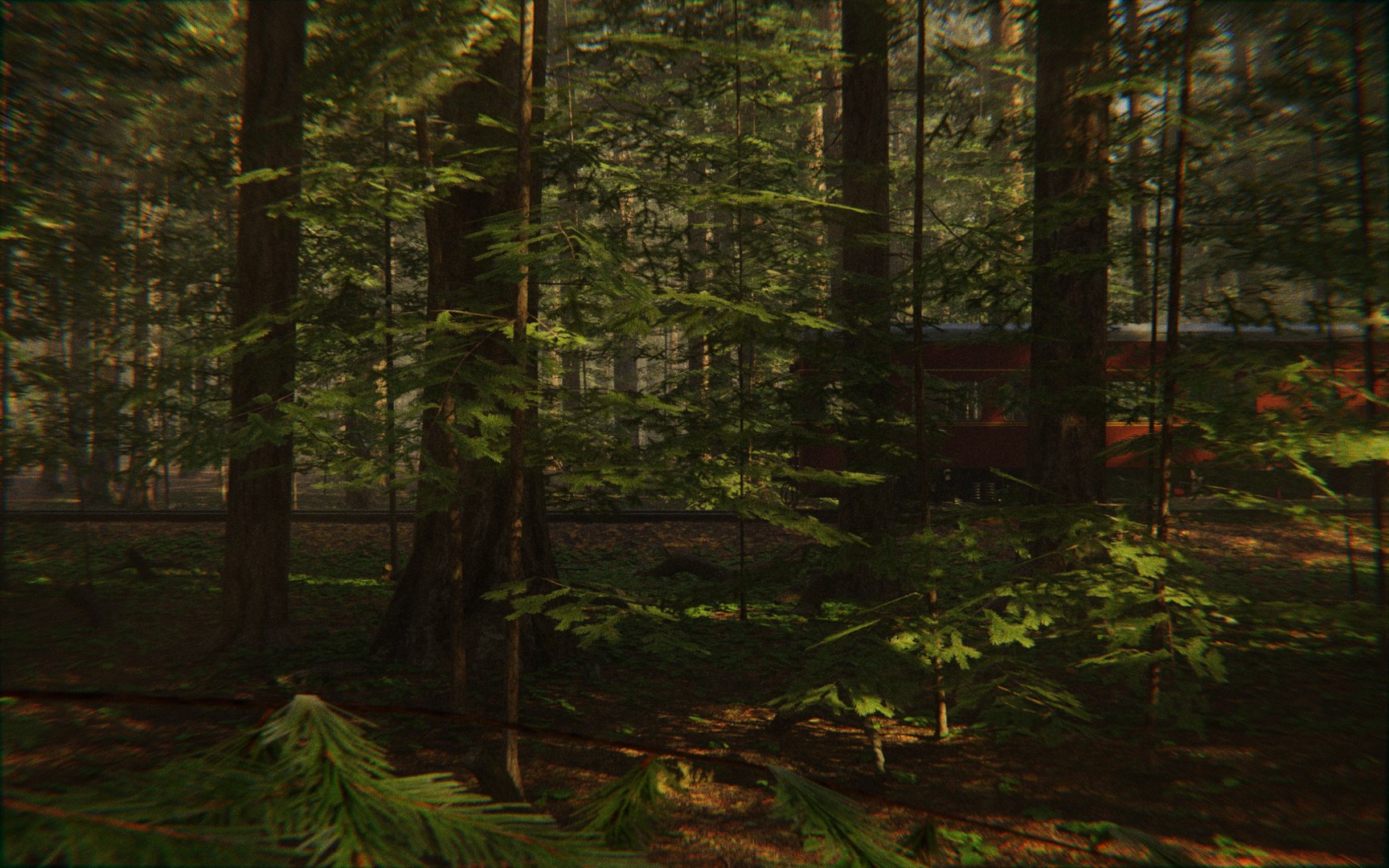 3D Model Train Forest 3d Scene - TurboSquid 2214514